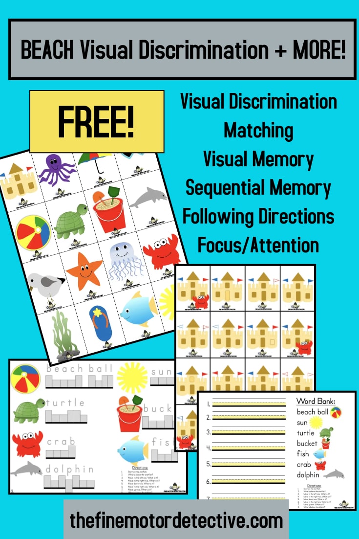 Beach Visual Discrimination Pack | Free Homeschool Deals