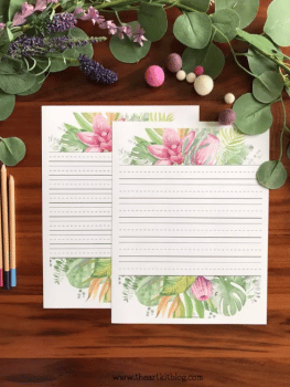 Tropical Flower Writing Page | Free Homeschool Deals