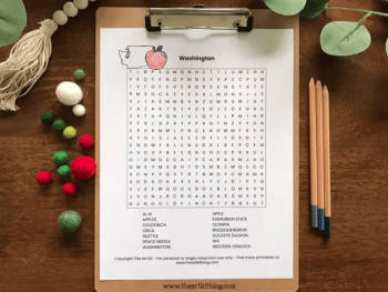 Washington Word Search Page | Free Homeschool Deals
