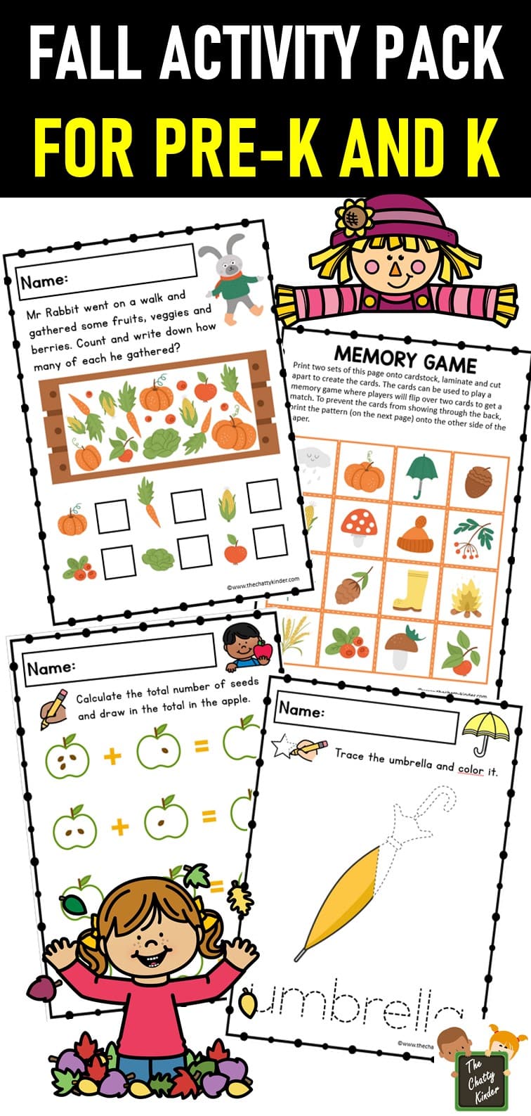 Fall Activity Pack for PreK and K | Free Homeschool Deals