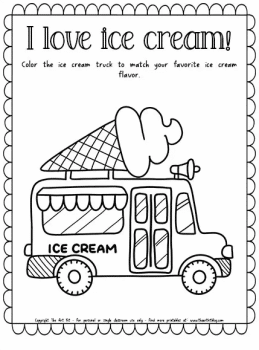 Ice Cream Truck Coloring Page | Free Homeschool Deals