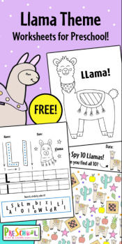 Llama Preschool Worksheets | Free Homeschool Deals