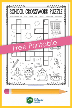 School Crossword Puzzle | Free Homeschool Deals