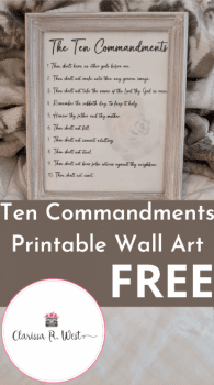 Ten Commandments Wall Art | Free Homeschool Deals