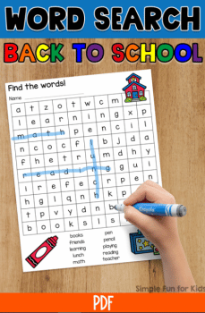 Back to School Word Search | Free Homeschool Deals