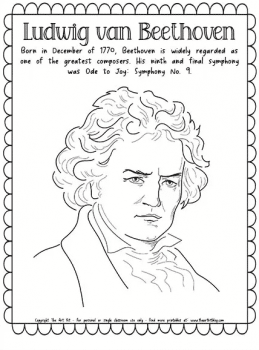 Beethoven Coloring Sheet Coloring Pages