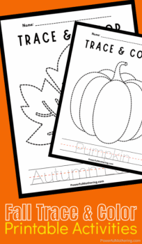 Fall Color and Trace Printables | Free Homeschool Deals