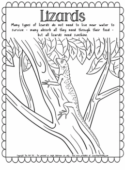 Lizards Coloring Page | Free Homeschool Deals