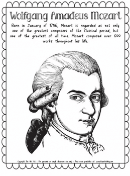 Mozart Coloring Page | Free Homeschool Deals