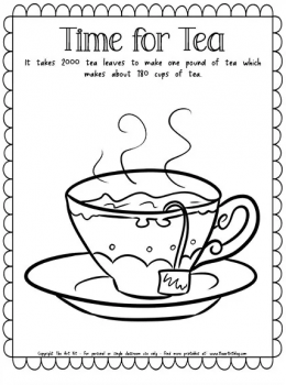 Tea Time Coloring Page | Free Homeschool Deals