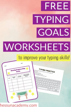 Typing Goals Worksheets | Free Homeschool Deals