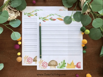 Fall Themed Lined Paper | Free Homeschool Deals