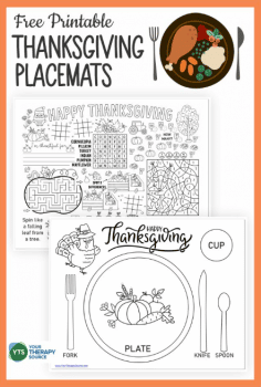 Thanksgiving Placemats | Free Homeschool Deals