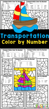 Transportation Color by Number | Free Homeschool Deals