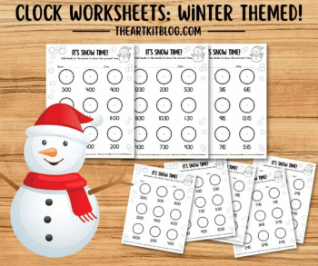 Time Telling Winter Pages | Free Homeschool Deals