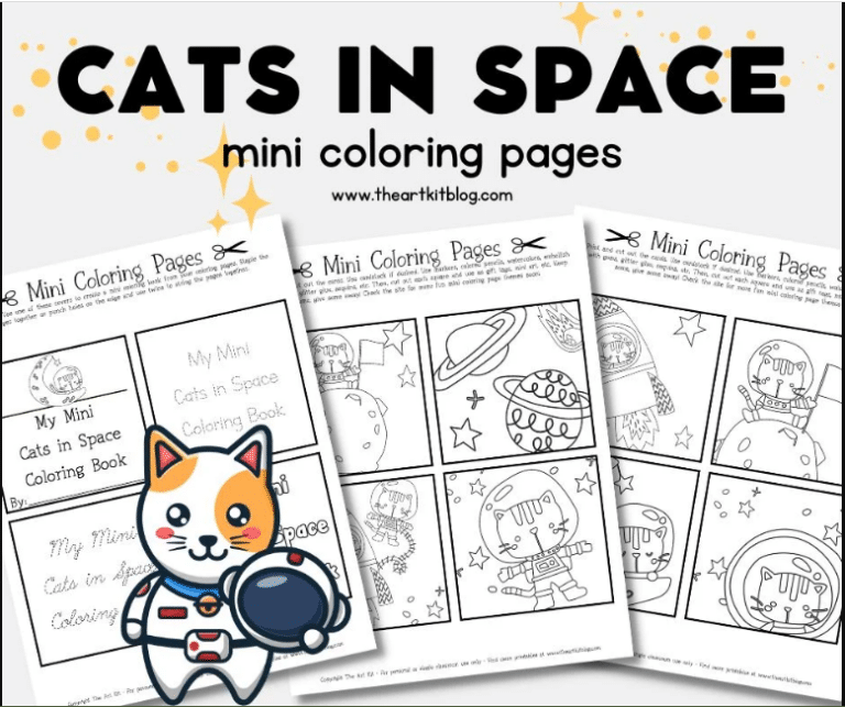 Cats In Space Coloring Pages | Free Homeschool Deals