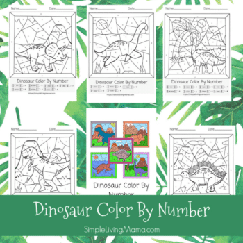 Dinosaur Color by Number | Free Homeschool Deals