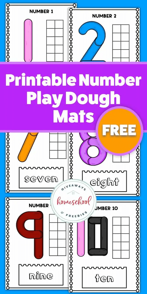 Number Playdough Mats | Free Homeschool Deals