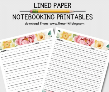 Lined Handwriting Paper Spring Theme | Free Homeschool Deals