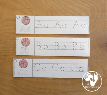 Basketball Letter Tracing Strips | Free Homeschool Deals