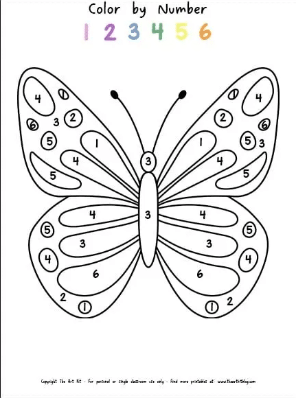Butterfly Color By Number | Free Homeschool Deals