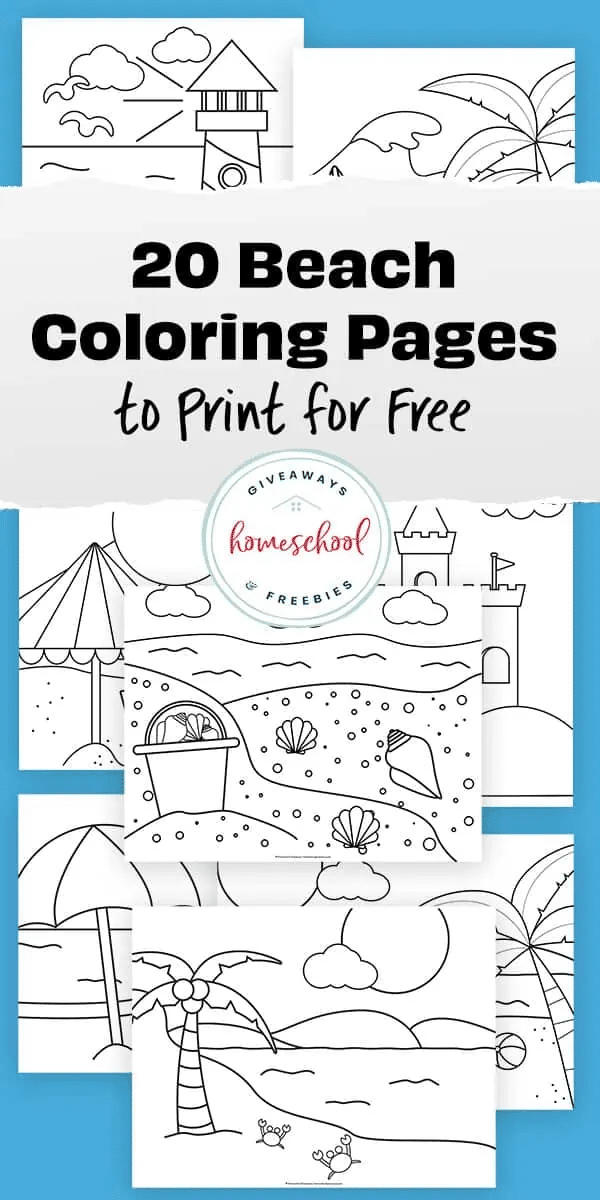 Beach Coloring Pages | Free Homeschool Deals