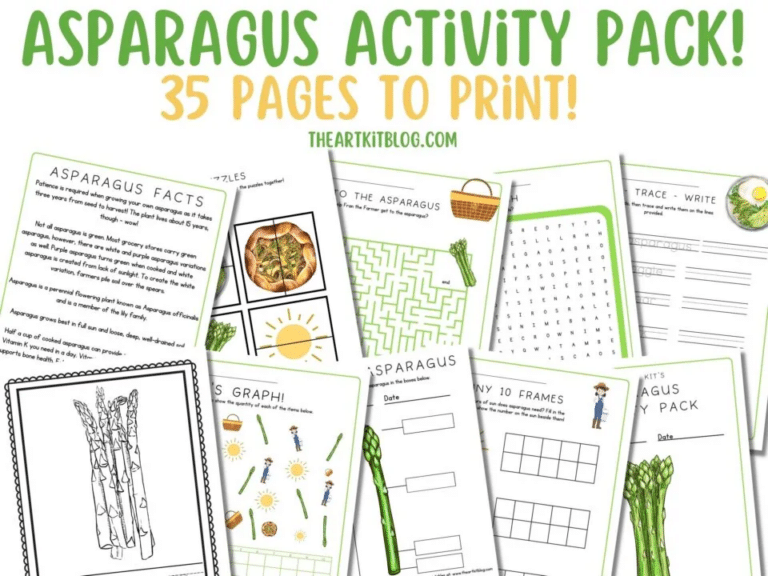 Asparagus Activity Printable Pack | Free Homeschool Deals