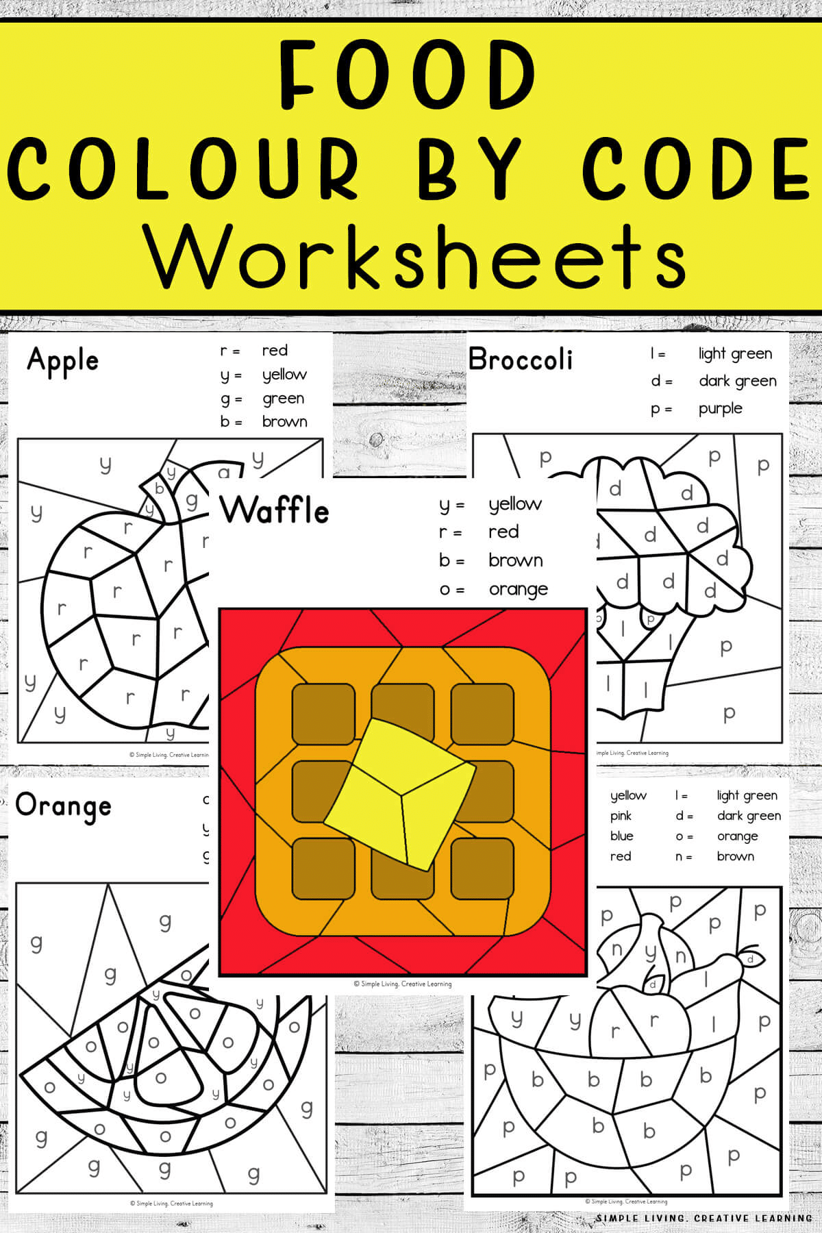 Food Color By Letter | Free Homeschool Deals