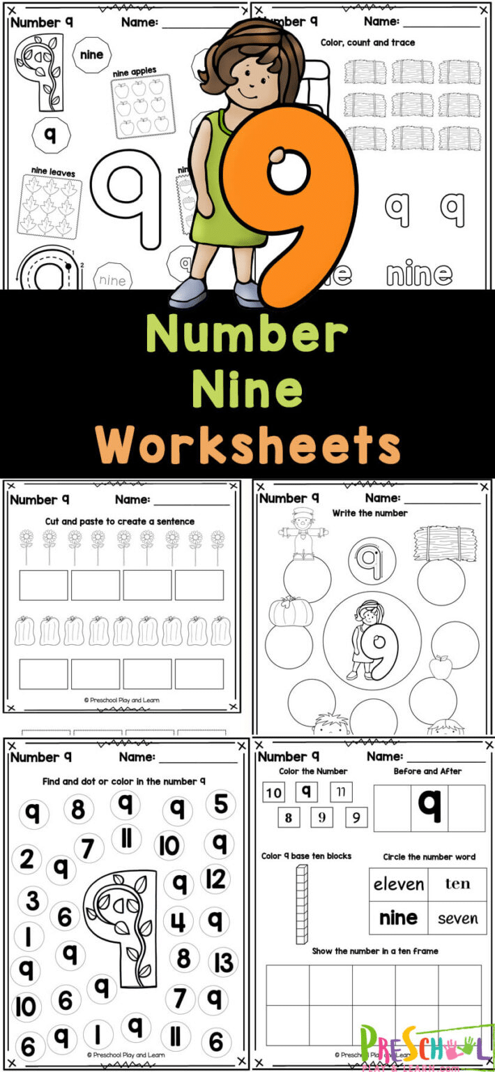 Number Nine Worksheets | Free Homeschool Deals