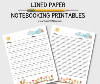 Cute Lined Handwriting Page | Free Homeschool Deals