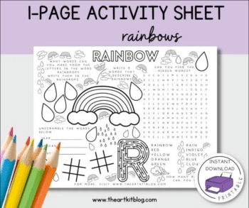 Rainbow Activity Worksheet | Free Homeschool Deals