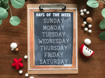Days of the Week Chalkboard | Free Homeschool Deals
