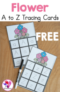 Flower Letter Tracing Cards | Free Homeschool Deals