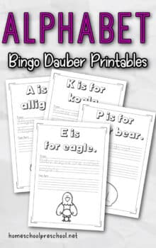 Alphabet Bingo Dauber Worksheets | Free Homeschool Deals