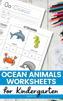 Ocean Animal Kindergarten Worksheets | Free Homeschool Deals