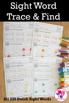 Sight Word Find and Trace | Free Homeschool Deals