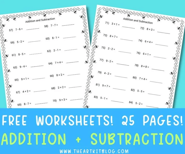 Addition And Subtraction Worksheets Free Homeschool Deals