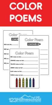 Color Poem Pages | Free Homeschool Deals