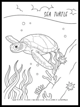 Sea Turtle Coloring Page | Free Homeschool Deals