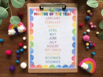 Rainbow Months of the Year | Free Homeschool Deals