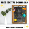 Months of the Year Space | Free Homeschool Deals