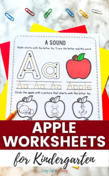 Apple Kindergarten Worksheets | Free Homeschool Deals
