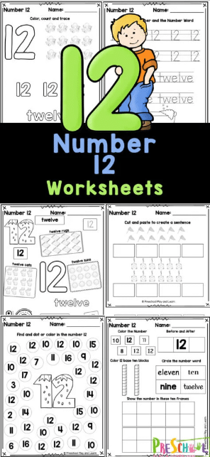 Number Twelve Worksheets | Free Homeschool Deals