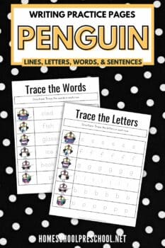 Penguin Writing Practice Pages | Free Homeschool Deals