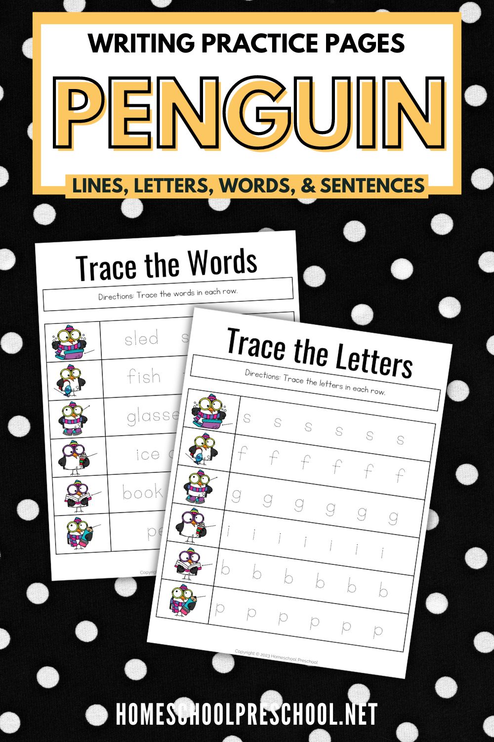 Penguin Writing Practice Pages | Free Homeschool Deals