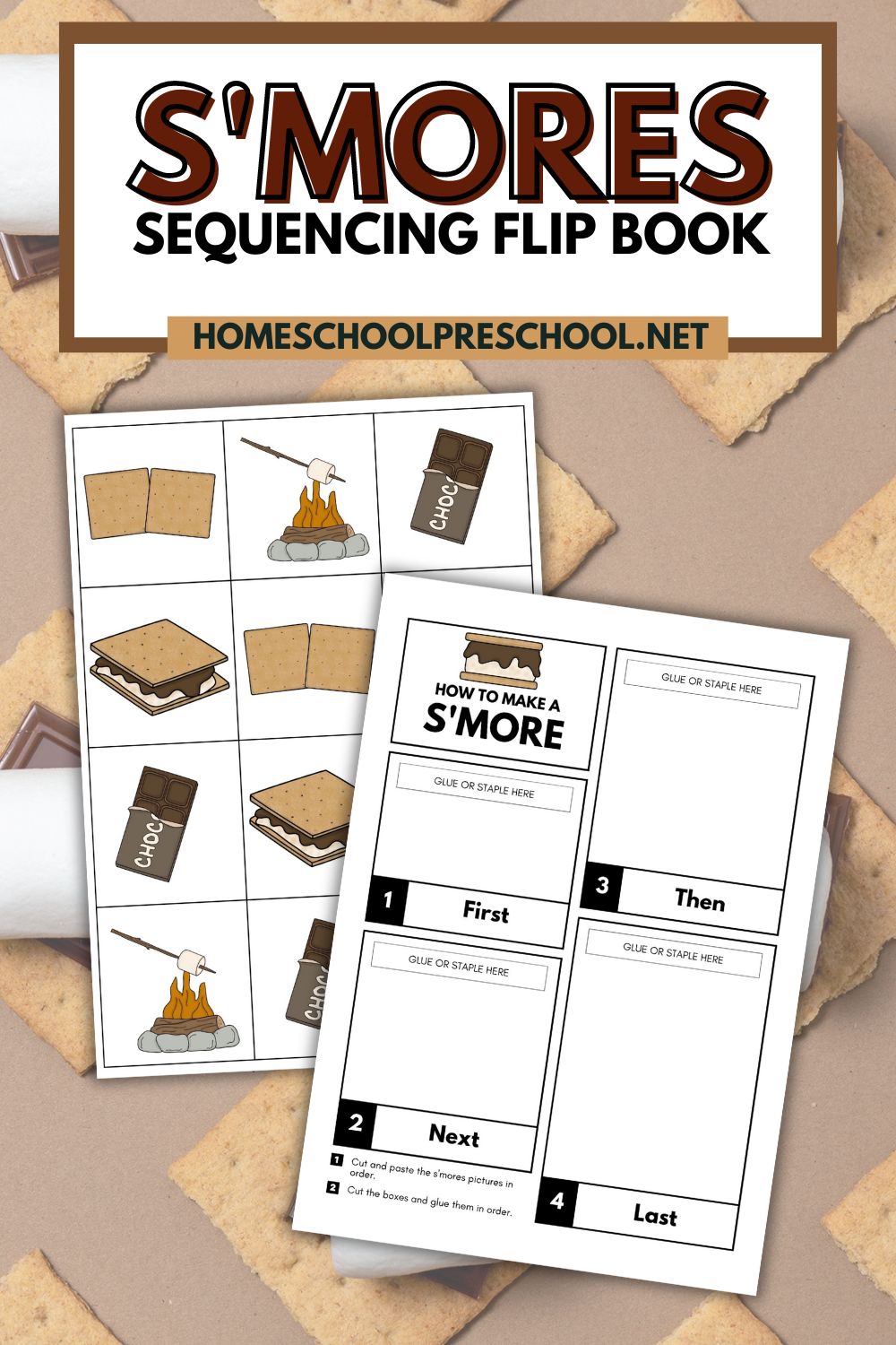 S'mores Sequencing Flip Book | Free Homeschool Deals