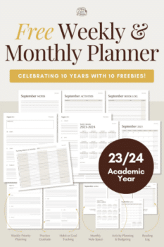 Weekly and Monthly Planner | Free Homeschool Deals