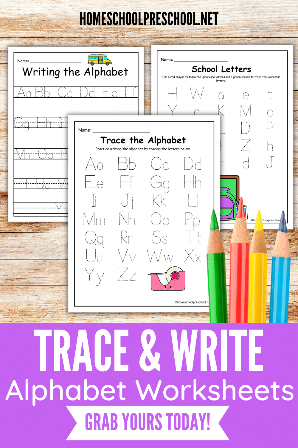Trace and Write Alphabet Worksheets | Free Homeschool Deals