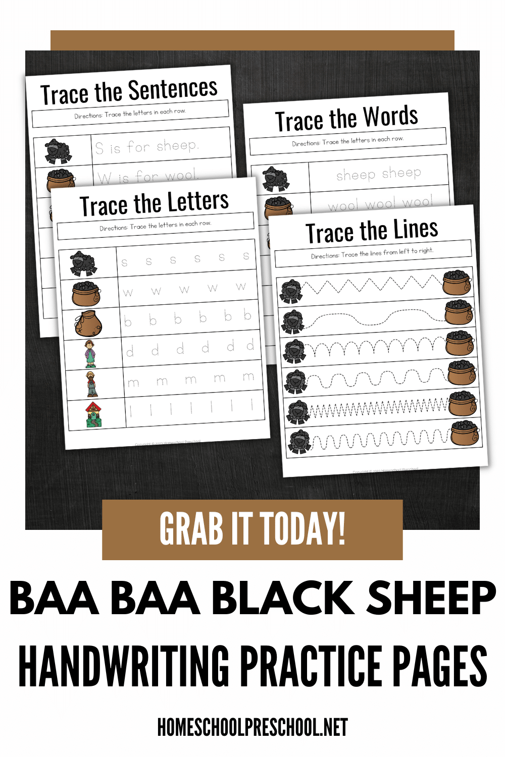 Baa Baa Black Sheep Writing Practice | Free Homeschool Deals