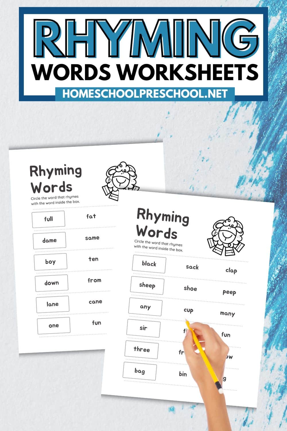 Baa Baa Black Sheep Rhyming Worksheets | Free Homeschool Deals